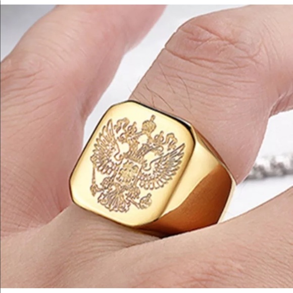 Jewelry | Double Headed Russian Eagle Signet Ring Gold Fill | Poshmark